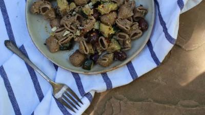 Whole Wheat Pipe Rigate with Pesto and Spring Vegetables - Community Grains